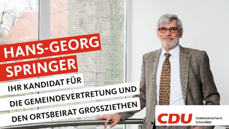 Ihre Kandidaten stellen sich vor: Heute Hans-Georg Springer ...